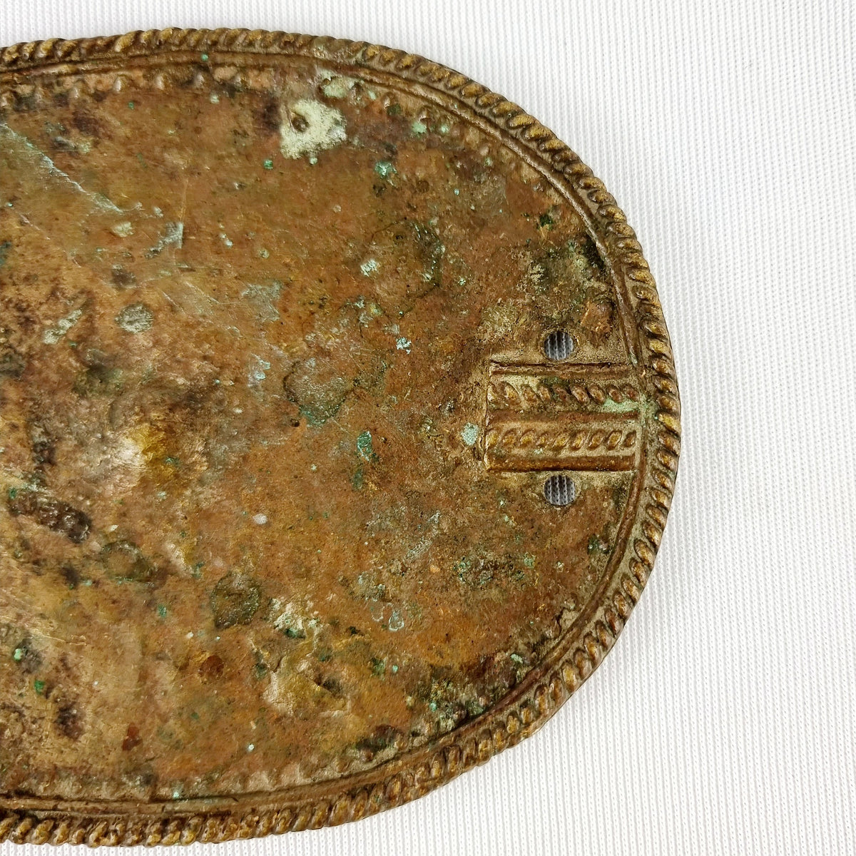 Antique Tribal African Bronze Oval Shield Beast Plate poss Benin.