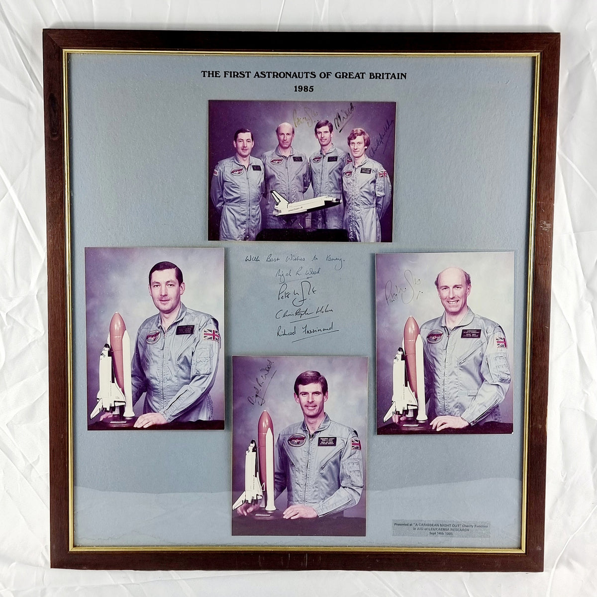 1985 The First Astronauts of Great Britain Photos and Autographs