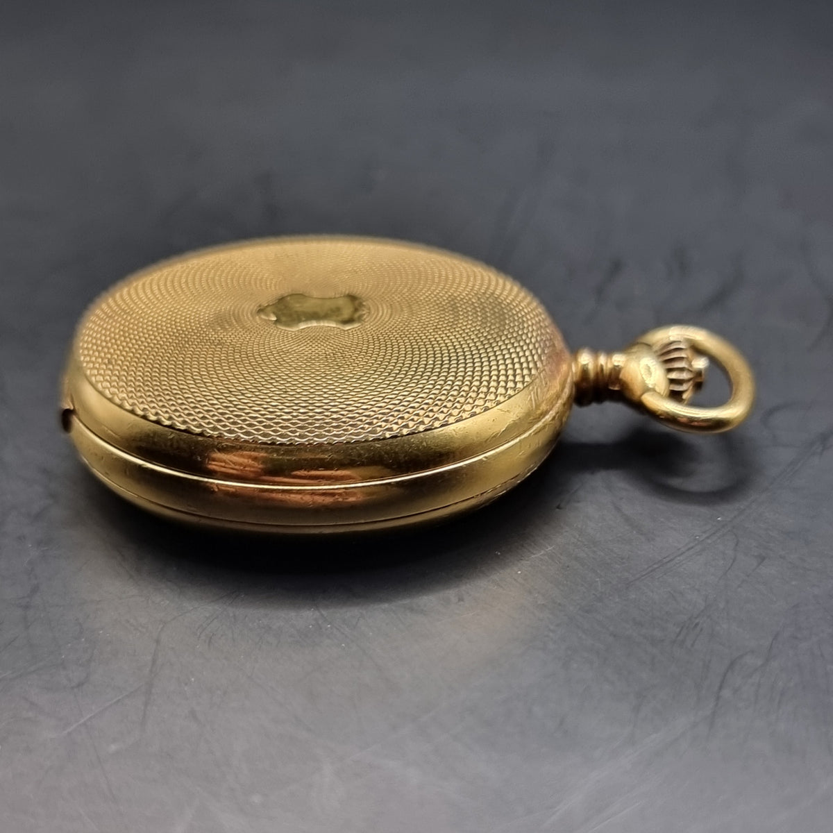 Vintage Full Hunter Swiss Emperor Incabloc Gold Plated Fob Pocket Watc