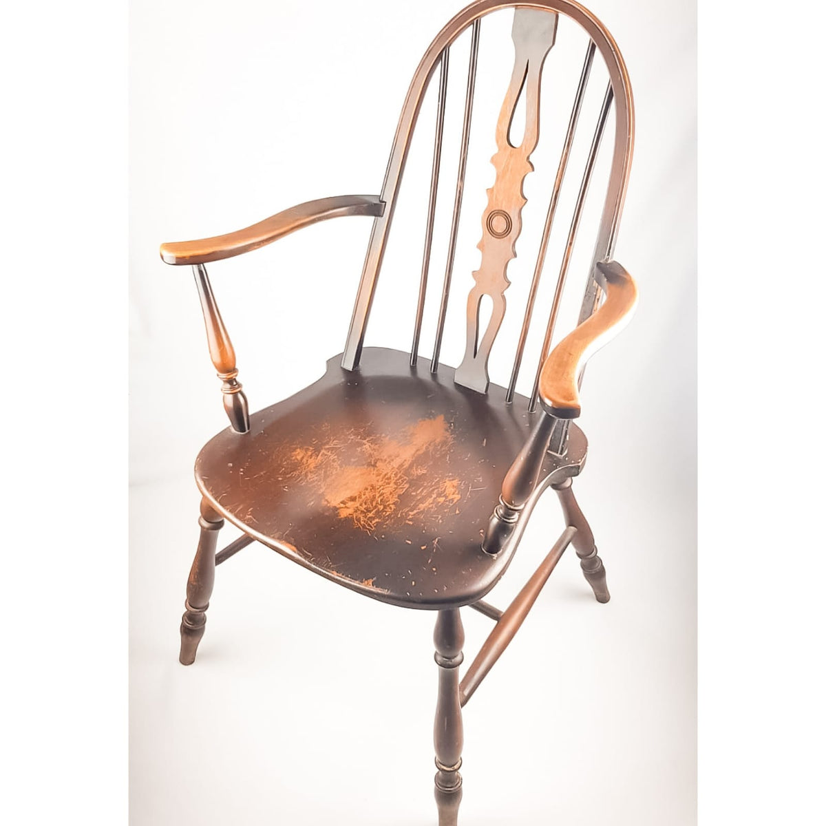 vintage antique High back Colonial chair