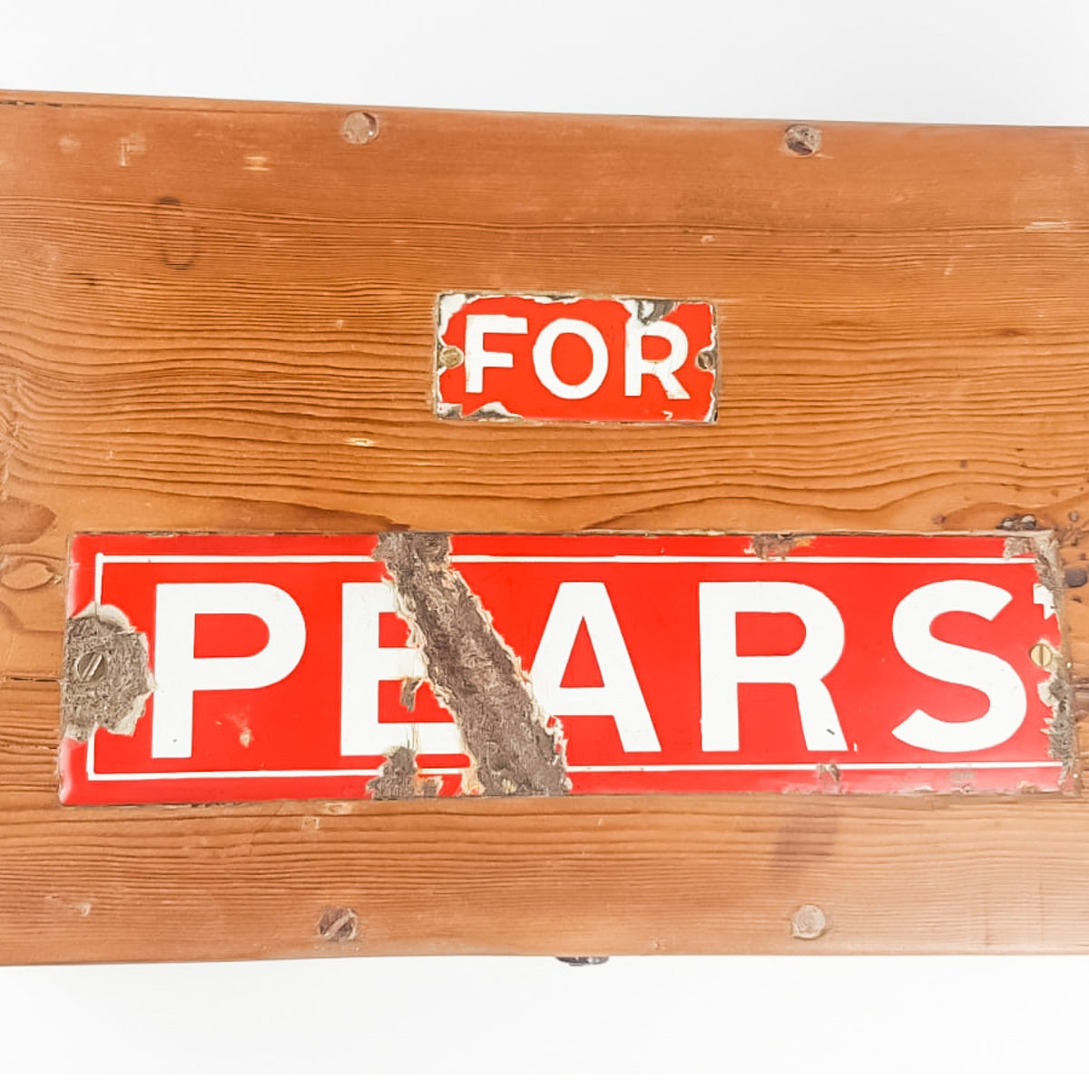 Pears Enamel Advertising Pine Box