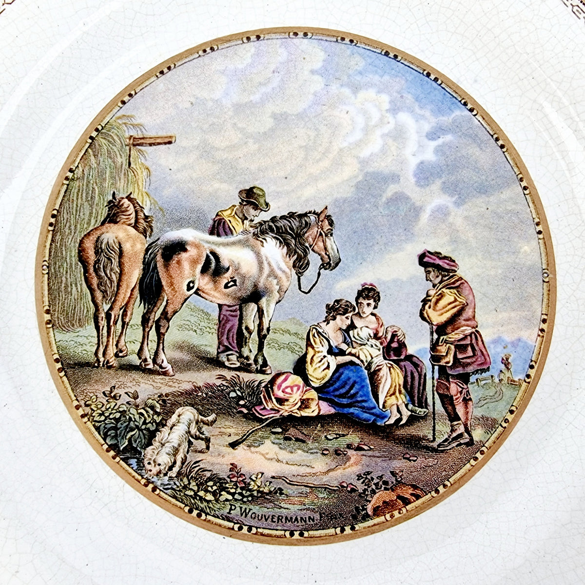 F&R Pratt and co Fenton 123. P. Wouvermann Pinx Plate Attrells