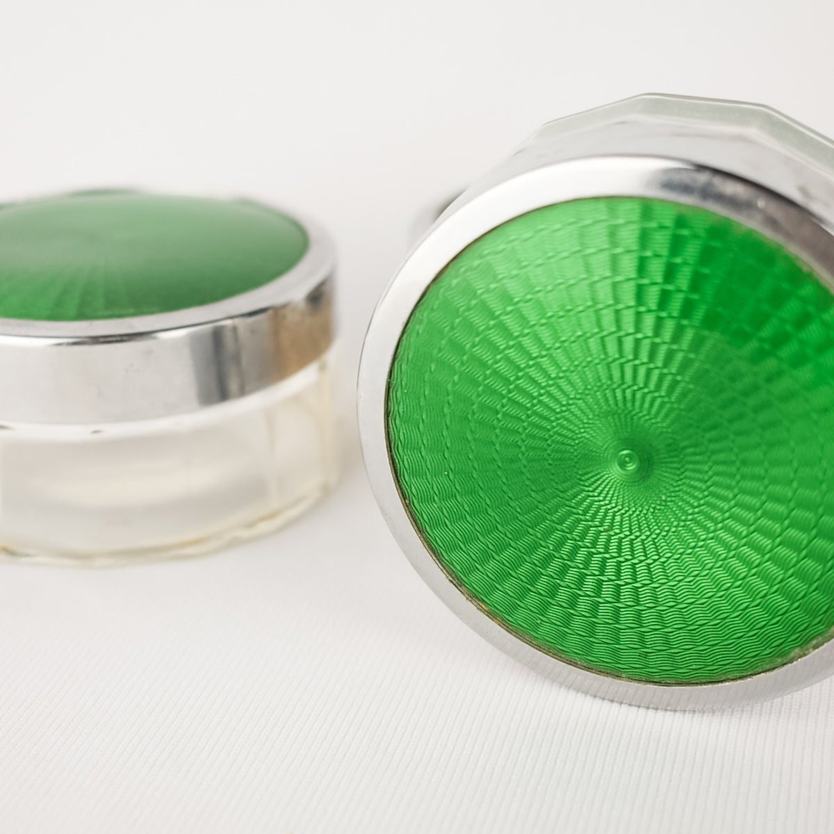 Three Vintage Powder Pots - Attrell Antiques